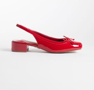Steve Madden Loved - Slingback-Ballerinas in roter Lackoptik