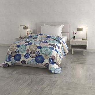 Italian Bed Linen Fantasy Wintersteppdecke, gepolstert und Bedruckt, Murrine, 170x260cm