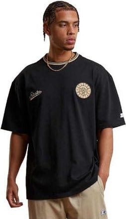 Starter Black Label St428-starter Oversized Heavy Jersey College Tee T-Shirt, Noir, XL Hommes