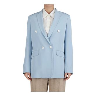 Kiton Double-Breasted Seidenblazer - - Jackets - Damen - Blau - L