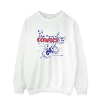 Disney Donald Duck Comics Sweatshirt f&uuml;r Herren (Wei&szlig;)