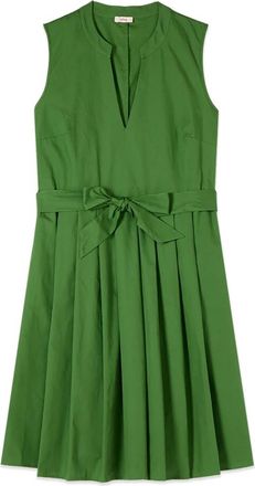 Oltre Femme, Robes, Vert, Taille: 38 FR Robe &Eacute;vas&eacute;e en Popeline