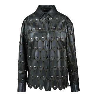 S.W.O.R.D 6.6.44 Perforiertes Lederhemd - - Blouses & Shirts - Damen - Schwarzk - M