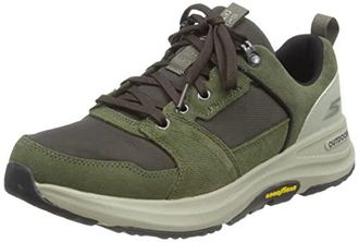 Skechers 216106 OLBR, Basket Homme Go Walk, Olive/Brown, 42.5 EU