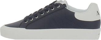 A|X Armani Exchange Herren Side Polka-dot Logo, Back Color Insert, Low top Sneaker, Blue, 41 EU