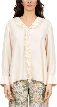 Momoni Femme, Blouses et Chemises, Beige, Taille: 36 FR Cedrela Blouse