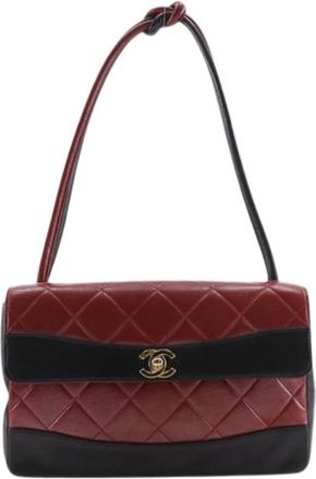 Chanel Sac bandouli&egrave;re en cuir dagneau matelass&eacute; Pre-owned - Femme - Pre-owned - Rouge - Taille: ONE Size