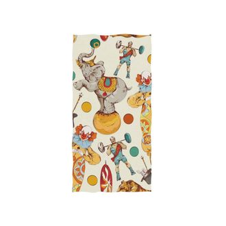 Linomo Handtuch Jahrgang Zirkus Clown Magisch Zauberstab Trick Handtuch Baumwolle Gesicht Towel Dish Geschirrtuch f&uuml;r Kinder M&auml;dchen Jungen