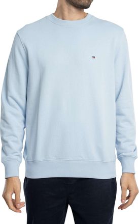 Tommy Hilfiger Herren Essential Terry Crewneck Mw0mw37237 Pullover-Sweatshirt, Blue (Breezy Blue), M