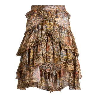 Etro Femme, Jupes, Brun, Taille: 38 FR Mini-jupe taille haute