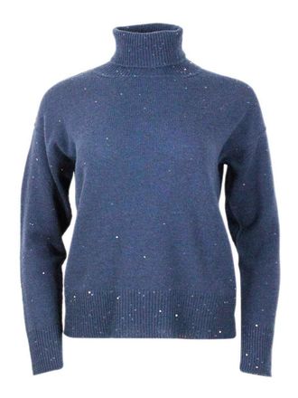 Lorena Antoniazzi Pull Col Rond - Bleu
