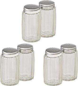 Ibili Ibili Salz-/Pfefferstreuer-Set klein, Edelstahl, silber/transparent, 9 x 8 x 4 cm, 2-Einheiten (Packung mit 3)