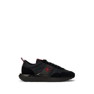 Polo Ralph Lauren Baskets basses &agrave; logo en cuir de vache m&eacute;lang&eacute;
