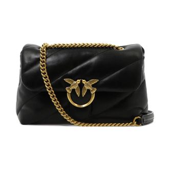 Pinko Pinko, Femme, Sacs, Noir, Taille: ONE Size Sac Bandouli&egrave;re en Cuir Matelass&eacute; Love Birds