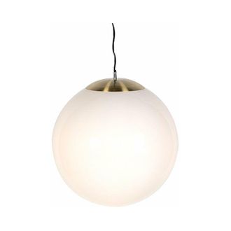 QAZQA Skandinavische H&auml;ngelampe Opalglas 50 cm - Ball 50