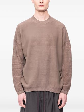 Devoa pull en maille texturée - Marron