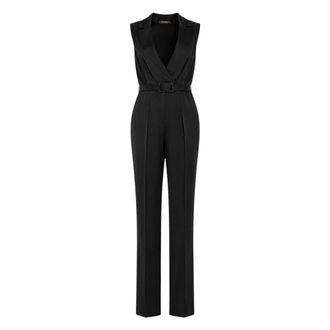 Max Mara Satin Jumpsuit - - Jumpsuits & Playsuits - Damen - Schwarzk - XS