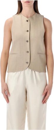 Loulou Studio Femme, Vestes, Beige, Taille: 38 FR Paco Vest