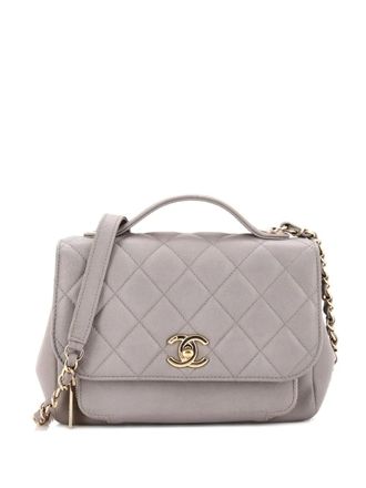 Chanel petit sac port&eacute; &eacute;paule Business Affinity Flap - Gris