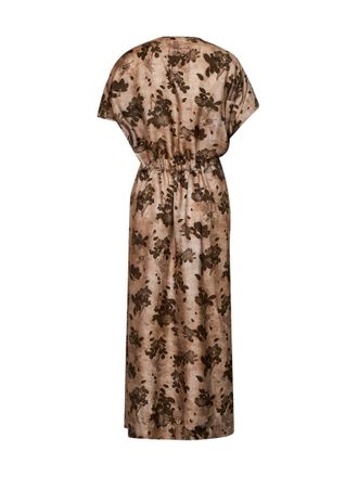 Uma Wang Womens Maxi Dress Moulay Acre Beige Viscose