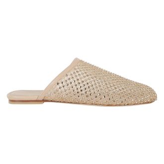 Stuart Weitzman Bareitall Shine Mule - Femme - Chaussures - Beige - Taille: 39 1/2 EU