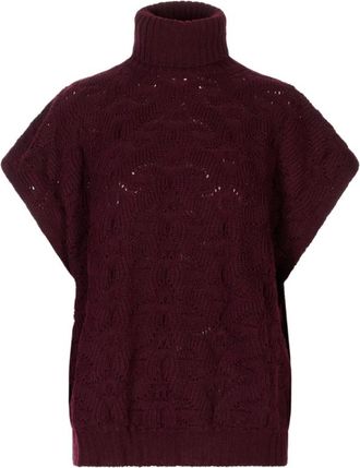 Etro Pull &agrave; col roul&eacute; en laine m&eacute;lang&eacute;e - Femme - Pulls - Rouge - Taille: 36 FR