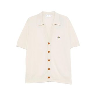 Vivienne Westwood Homme, Pulls, Beige, Taille: M Polo Cardigan