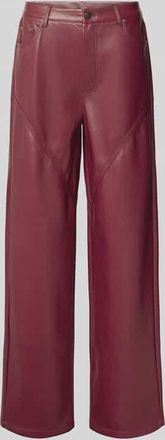 Rotate Straight Fit Stoffhose in Leder-Optik