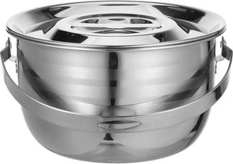 BESPORTBLE NOLITOY Casserole Antiadh&eacute;sive Grosse Capacit&eacute; 18 CM en Acier Inoxydable 201 &agrave; Fond &Eacute;pais Casserole Multifonction pour Cuisson Maison et Camping Marmi