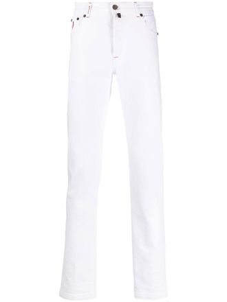Kiton Tief sitzende Slim-Fit-Jeans - Wei&szlig;