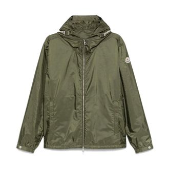 Moncler Homme, Vestes, Vert, Taille: M Veste Verte Remoray avec Logo