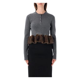 Stella McCartney Damen, Strickwaren, Grau, MGr&ouml;&szlig;e