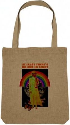 Fabulous Sac Shopping Tote Bag Aspect Lin - No End in Sight Collage Surrealiste Vintage Illustration Art Humour - Sac de Courses Toile Epaisse 360g Beige Natur