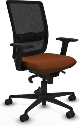 Piqueras y Crespo Haches 8-Stunden-Schreibtischstuhl mit 2D-Armen, h&ouml;henverstellbare Lendenwirbelst&uuml;tze, ausgestattet mit 5 Positionen und injiziertem Schaumstoff, Schw