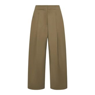 STUDIO NICHOLSON Braune Baumwollweite Hosen - - Trousers - Damen - Braun - M