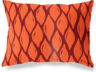 Bonamaison Le Jardin du Lin Kissen Zierkissenbezug Orange-Bordeaux Kissenbezug, Weich Bequem, Für Zuhause Autos Büro Sofa Wohnzimmer Couch Schlafzimmer Dekor, 35