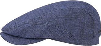 Stetson Casquette Plate d&acute;Ete Belfast Homme - Made in The EU en Lin Gavroche avec Visiere Ete Printemps-ete - 62 cm Bleu