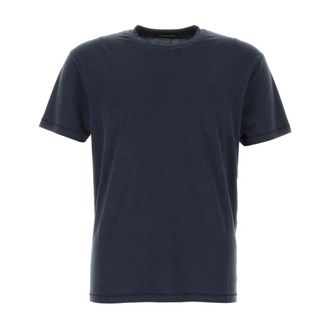 Tom Ford Marineblaues T-Shirt aus Lyocell-Mischgewebe - - Tops - Herren - Blau - XL