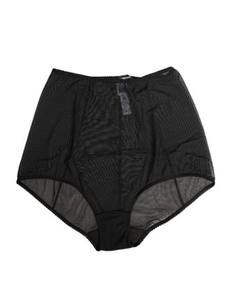 Dolce & Gabbana Womens Black High Waist Mesh Sheer Shapewear Underwear Polyamide (nylon) Clothing