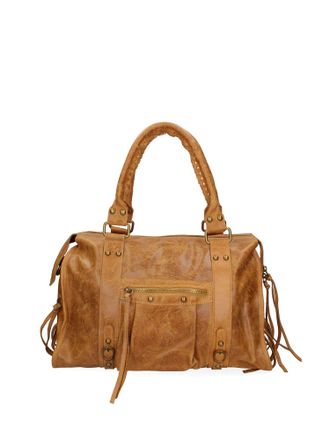 Gave Lux Damen-Umh&auml;ngetasche aus echtem Wildleder. Handwerkliches Produkt. Hergestellt in Italien GLX220609023FBG Helles Leder 41x28x13 cm