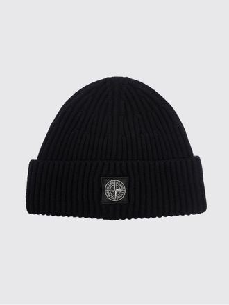 Stone Island Bonnet en laine vierge RWS c&ocirc;tel&eacute;e avec &eacute;cusson logo Compass