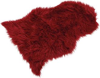 Matches 21 matches21 Flauschig weiches Kunstfell Dekofell hochwertiges Schaffell-Imitat gemütlicher Fellteppich Teppich langflorig Fellimitat 90x60 Farbe rot