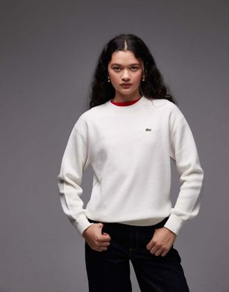 Lacoste Pull - Cr&egrave;me-Blanc