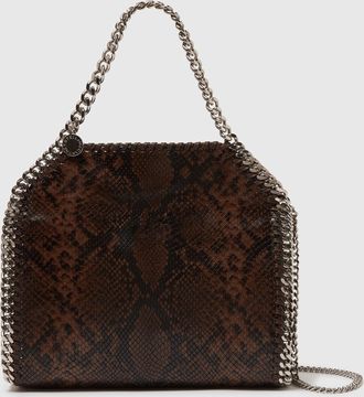 Stella McCartney Falabella Snake Mini Tote Bag, Woman, Espresso