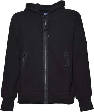 C.P. Company C.p. Company, Homme, Sweatshirts et sweats &agrave; capuche, Noir, Taille: S SweaT-shirt Ouvert &agrave; Capuche