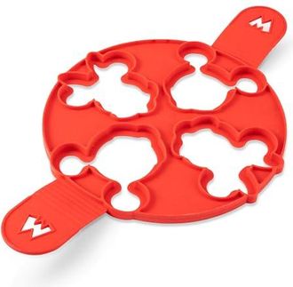 Prestige Disney Moule &agrave; cr&ecirc;pes en silicone Motif Mickey et Minnie Rouge