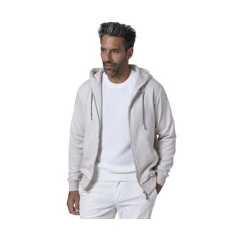 Eleventy Zip-Hoodie - - Sweatshirts & Hoodies - Herren - Wei&szlig; - 2XL