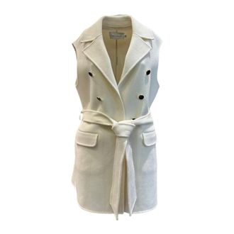 Simona Corsellini Wei&szlig;e Gilets Jacken A23Cpglv0101C - - Jackets - Damen - Wei&szlig; - M