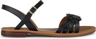 Geox Damen D Sozy S B Flat Sandal, Black, 37 EU