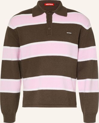 Worst Behavior Wrstbhvr Strick-Poloshirt Stev Aus Merinowolle braun